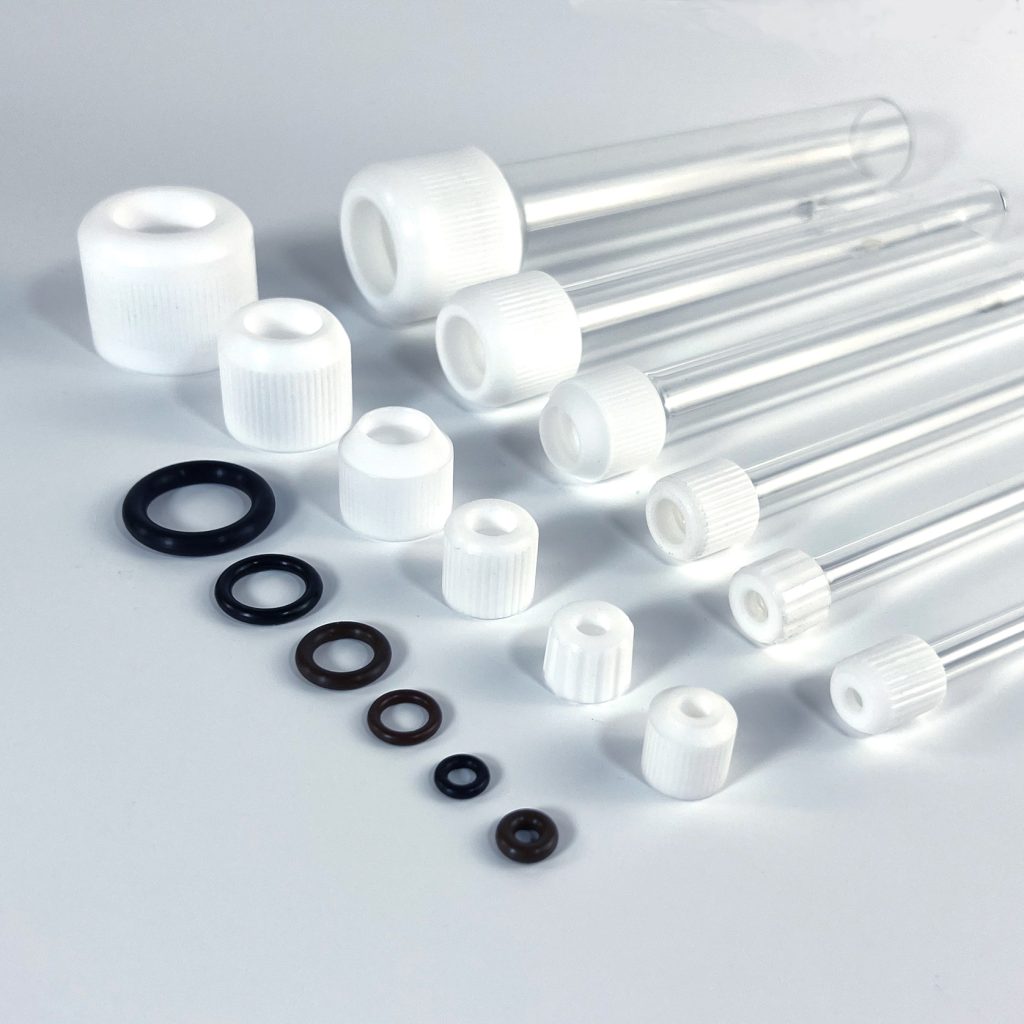 PTFE Compression Cap, with Aperture, fits SciMac Threads & Chem-Thread ...