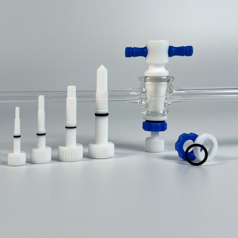 Metering Plug, Threaded Needle Valve, Straight Bore Glass Barrel, PTFE ...