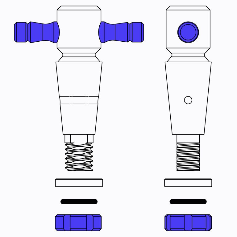 Straight Bore PTFE Stopcock Plugs - Scientific Machine