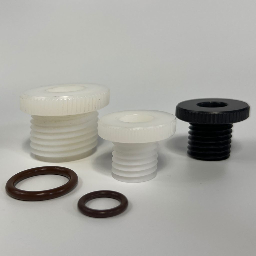 Bushing, Internal Thread Connector, Open Top, Nylon - Scientific Machine