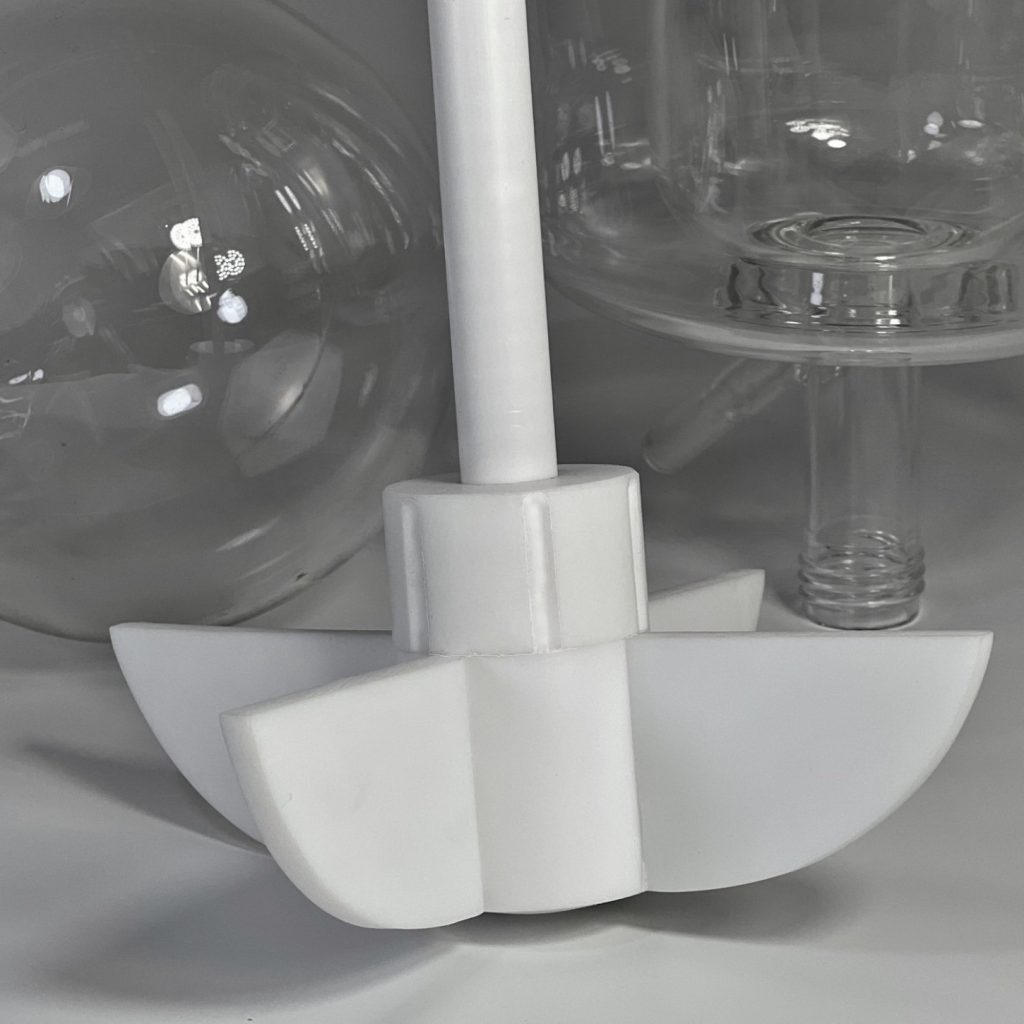 High Viscosity PTFE Impeller, 4 - 90° Blades, self attaches to 19mm Ø ...