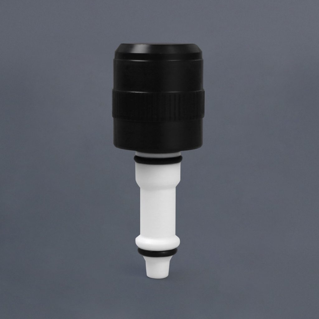 High Vacuum Valve Plug, Exposed Viton O-Rings, Rapid Releasing Black ...