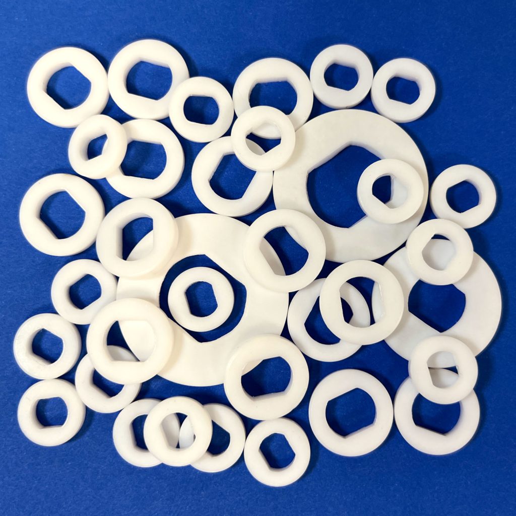 PTFE Washer with D center Bore for PTFE Stopcock Plugs, White ...